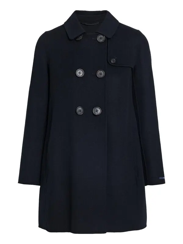 Max Mara Trafoi Double-breasted Wool-blend Felt Coat - Black