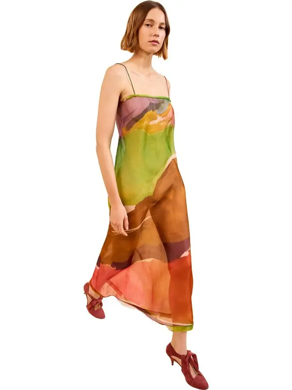 Ulla Johnson Landscape Silk Organza Dress - Nature Abhors A Vacuum