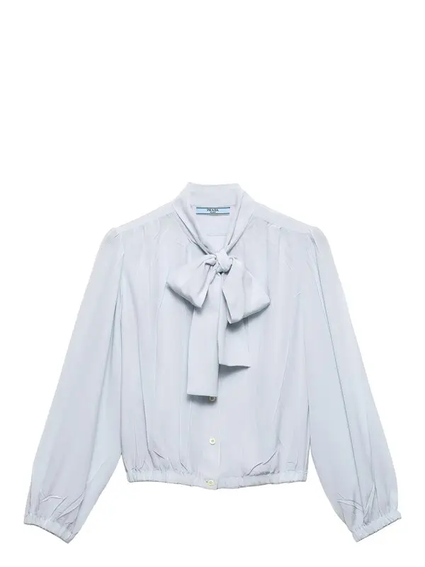 Prada Crepe De Chine Shirt - Light Blue