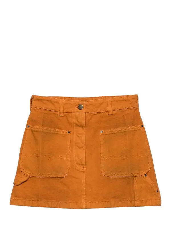 Prada Canvas Miniskirt - Orange