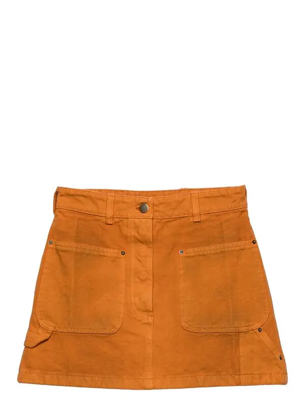 Prada Canvas Miniskirt - Orange