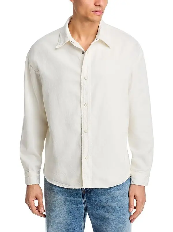 FRAME Relaxed Fit Denim Shirt - Off White