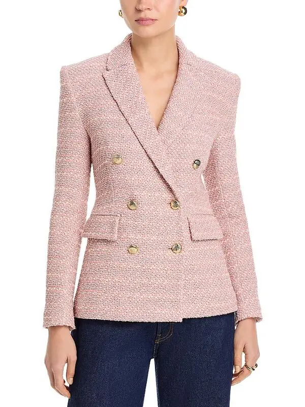 Generation Love Arielle Tweed Blazer - Pink Multi