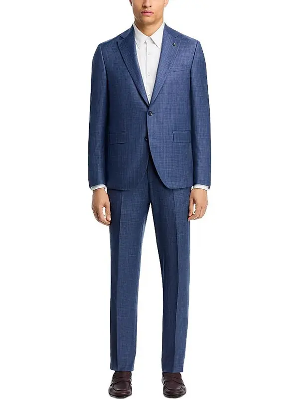 JACK VICTOR Esprit Regular Fit Screenweave Suit - Navy/ Purple