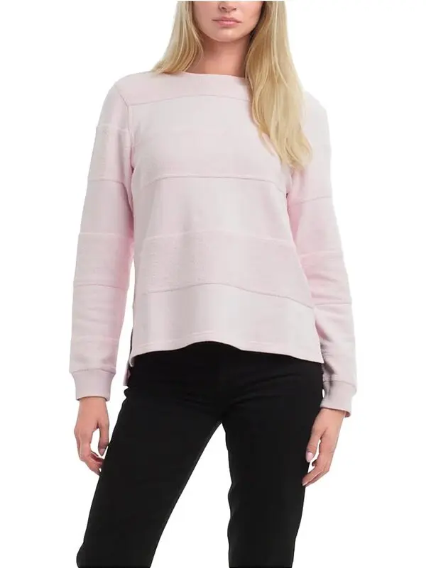 WILT CLOTHING Striped Sweatshirt - Pink A Boo