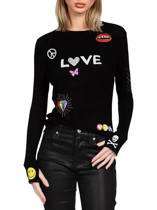 Lauren Moshi Mckinley Embellished Top - Black