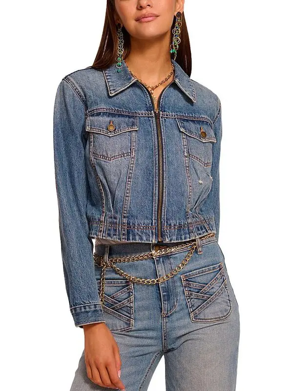 Ramy Brook Jannah Denim Jacket - Distressed Vintage Wash