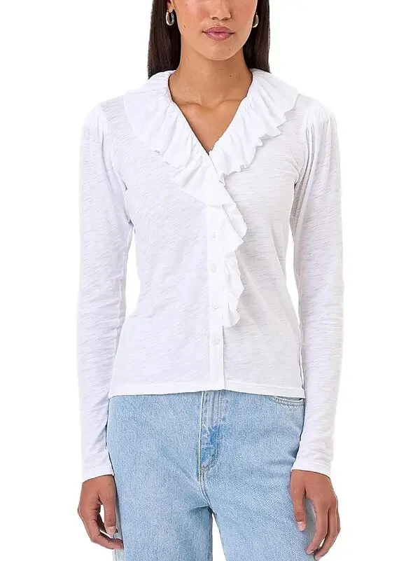 GOLDIE LEWINTER Ariana Ruffle Shirt - White