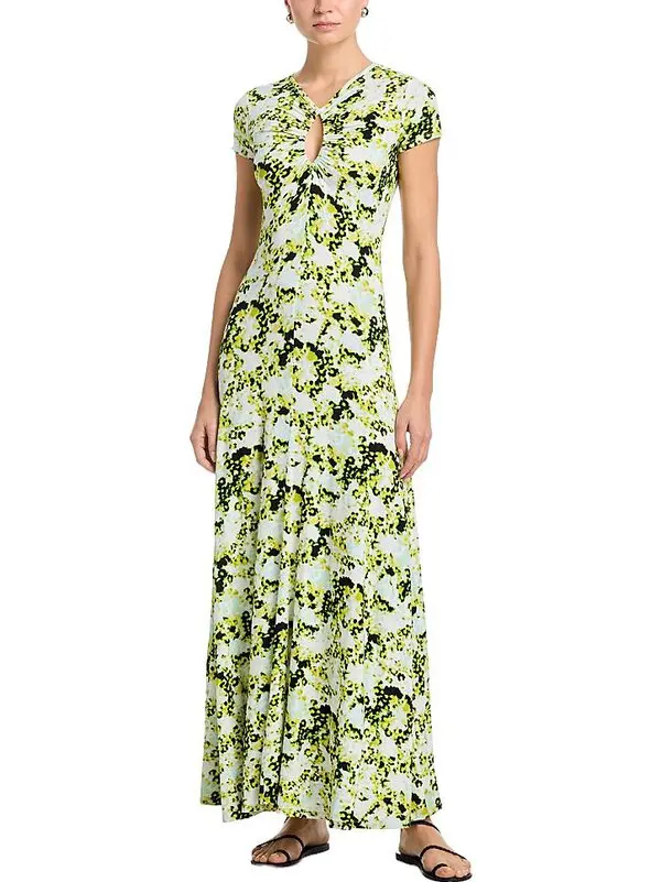 Proenza Schouler White Label Noelani Jersey Dress - Straw Multi