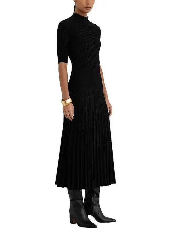 REISS Petites Harriet Sweater Dress - Black