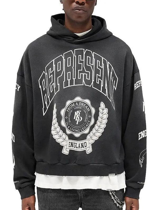 REPRESENT Legacy Logo Graphic Hoodie - Black