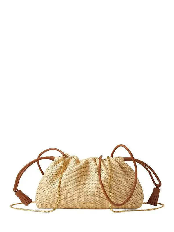 Veronica Beard Small Raffia Crossbody Bag - Hazelwood