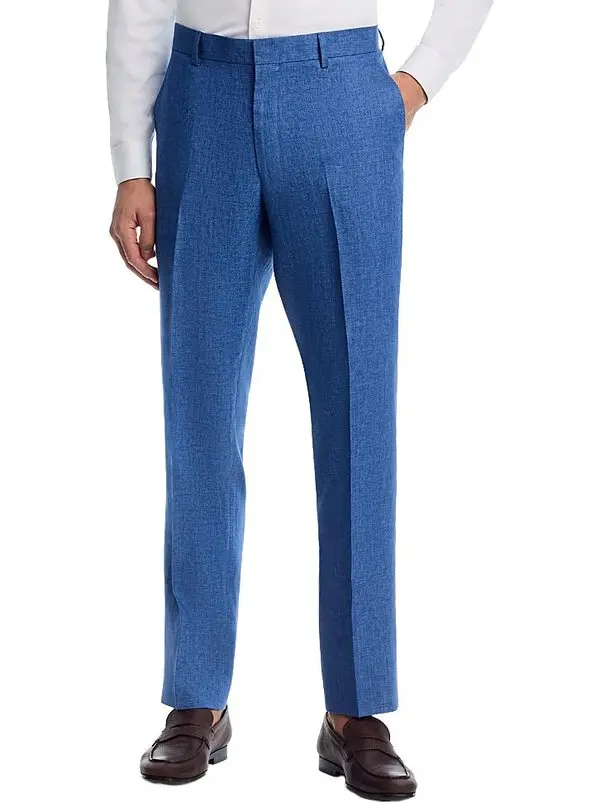Vince Delave Linen Slim Fit Suit Pants - Blue