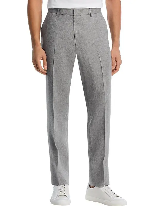 Vince Delave Linen Slim Fit Suit Pants - Light Grey