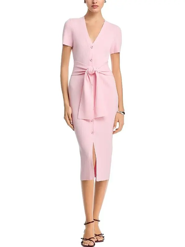 TOCCIN Agnes Tie Front Dress - Peonie