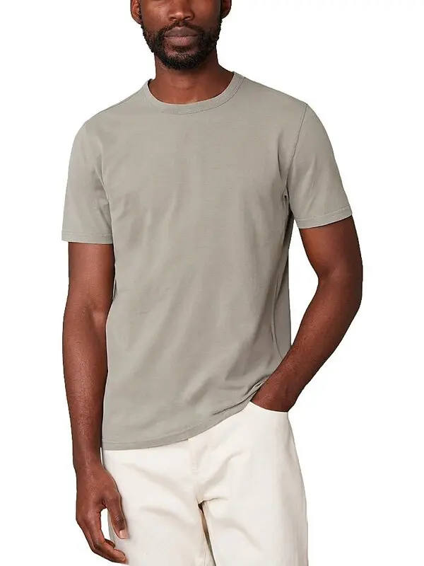 Officine Générale Crewneck Cotton Tee - Olive
