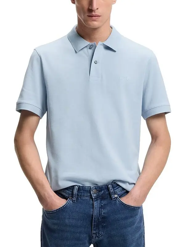 BOSS Pallas Polo Shirt - Light Pastel Blue