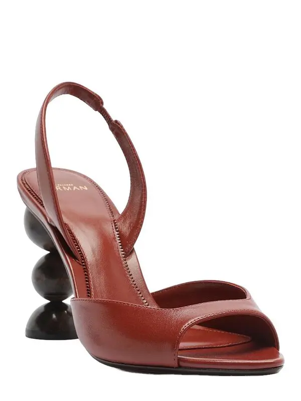 ALEXANDRE BIRMAN Tropicana High Heel Leather Sandals - Henna