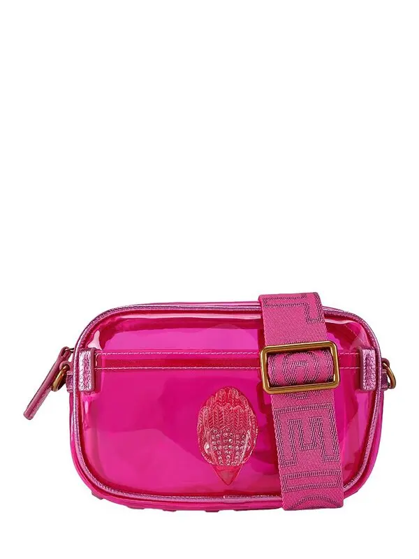 Kurt Geiger Kensington Small Vinyl Camera Bag - Bright Pink