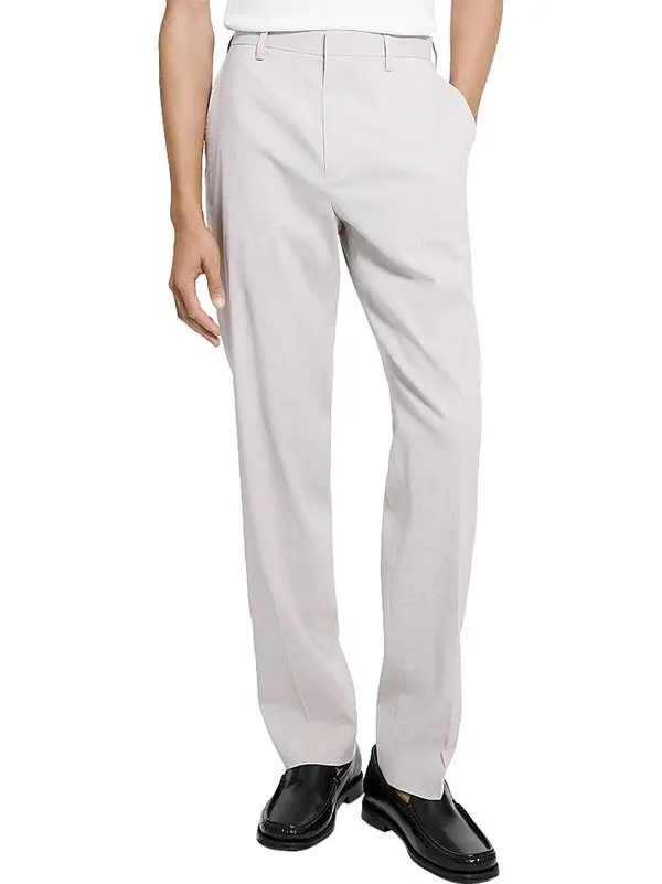 Theory Standard Draw Pants In Good Crunch - Silver Cloud