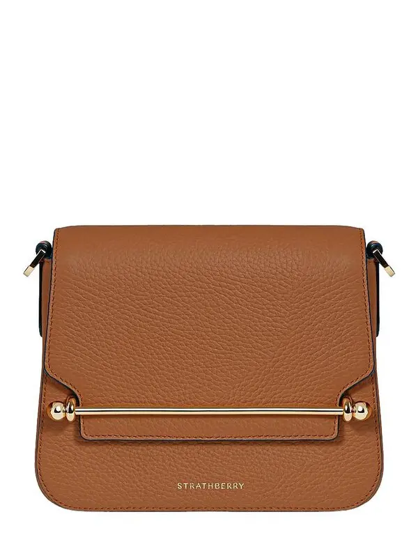 Strathberry Ace Mini Leather Crossbody Bag - Tan
