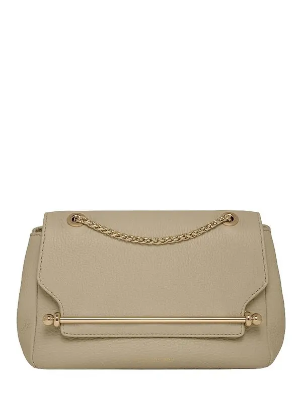 Strathberry East/west Mini Leather Shoulder Bag - Sand