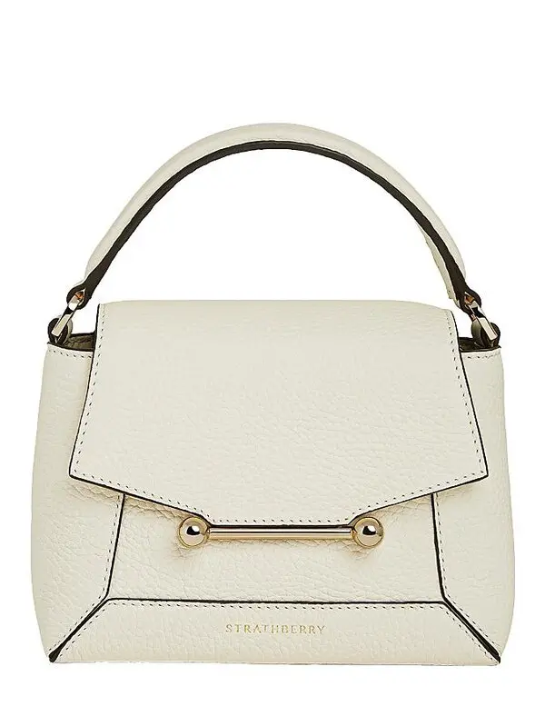 Strathberry Mosaic Nano Leather Crossbody Bag - Vanilla
