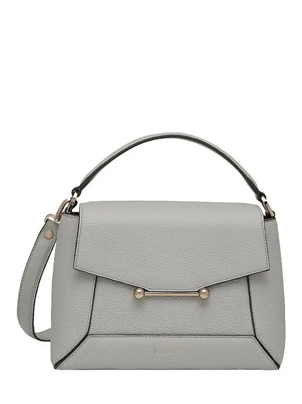 Strathberry Mosaic Medium Leather Handbag - Marble Grey