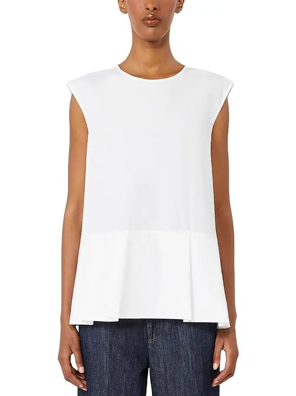 Max Mara Back Tie Top - White