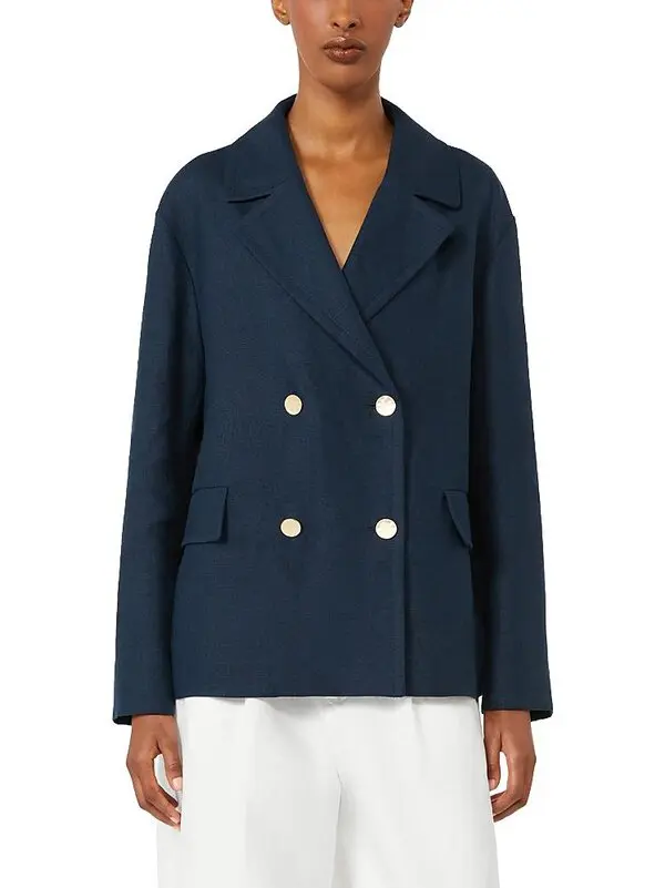 Max Mara Avenue Linen Jacket - Midnight Blue
