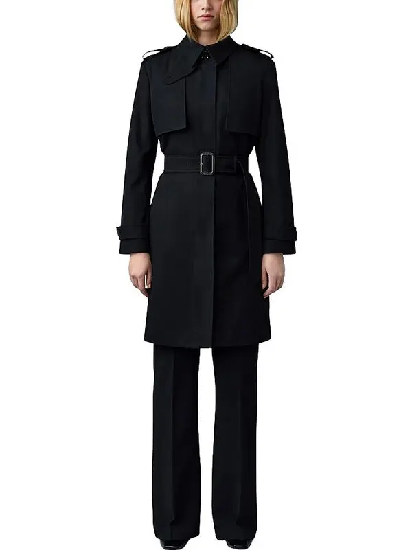 Mackage Classic Belted Trench Coat - Black