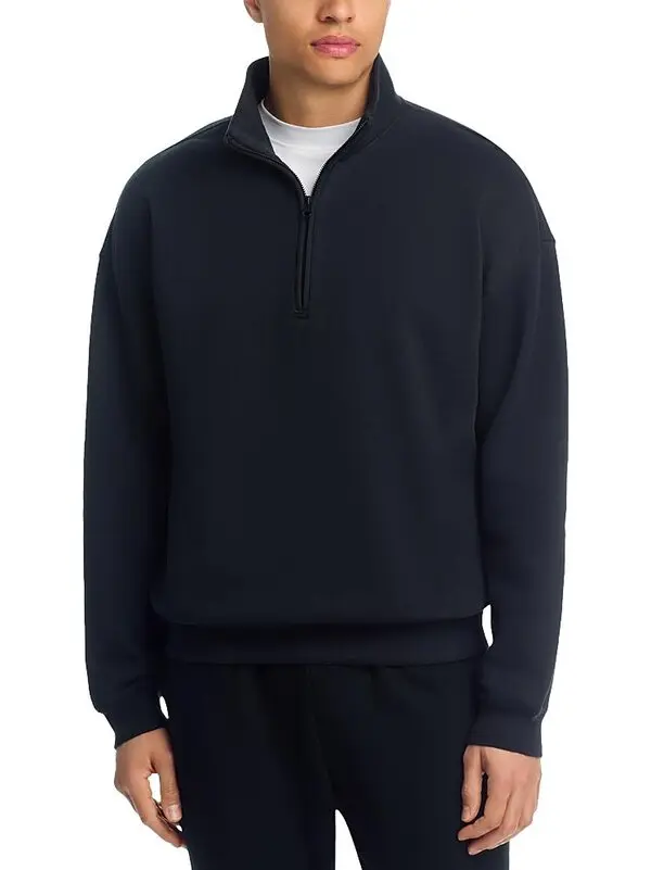 SKIMS Quarter Zip Sweatshirt - Wash Onyx