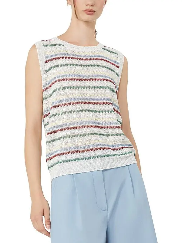Max Mara Striped Linen Top - Multi