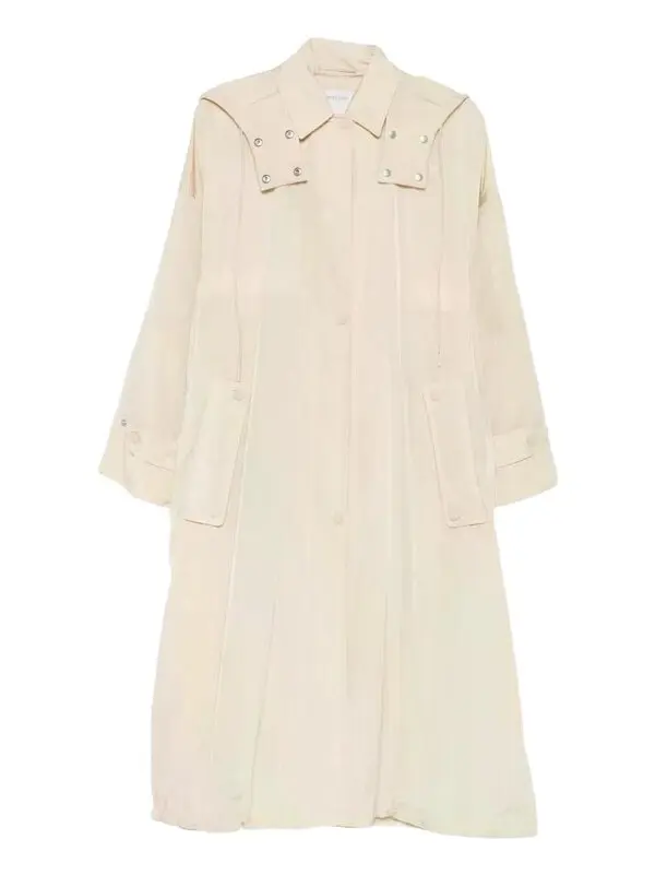 Sportmax Buttoned Hooded Coat - Neutrals