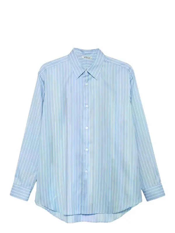 Auralee Striped Shirt - Blue