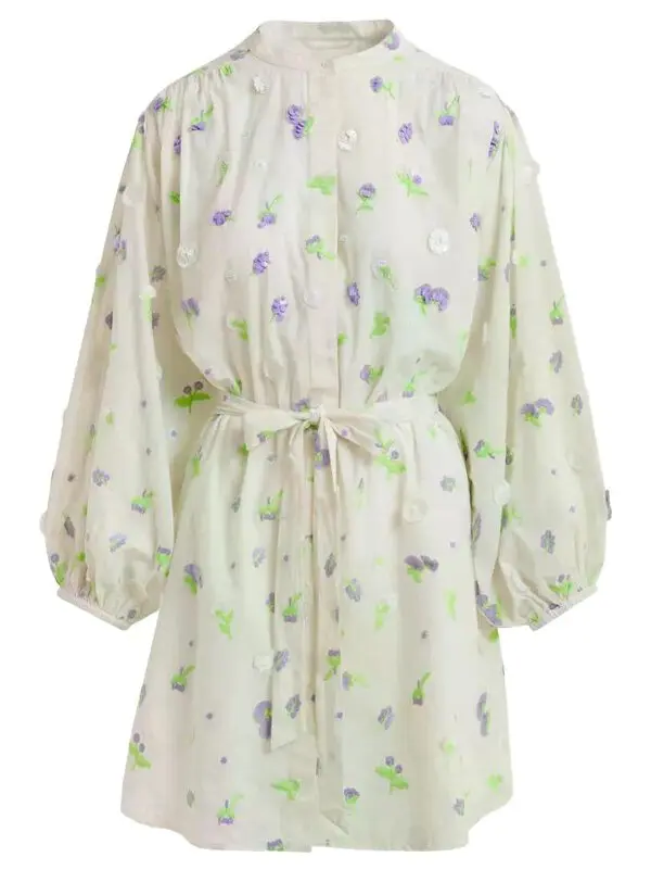 Essentiel Antwerp Floral Mini Dress - Neutrals