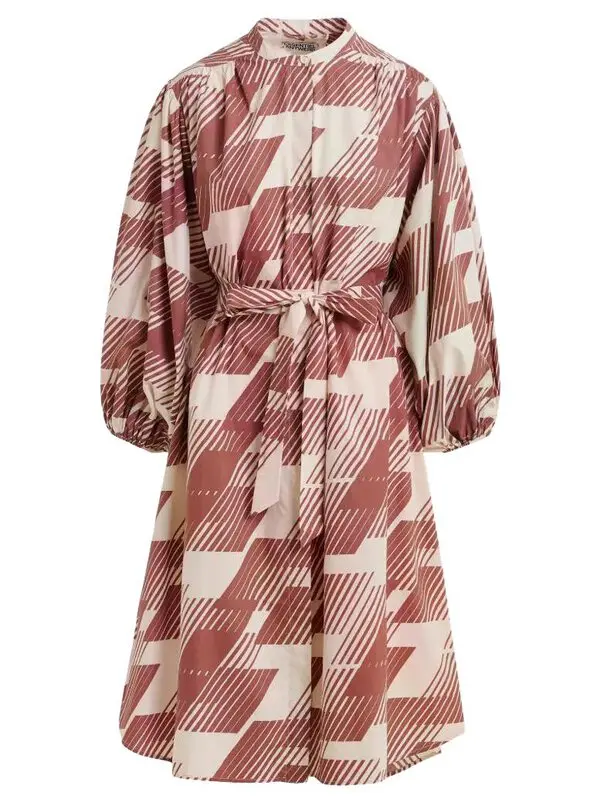 Essentiel Antwerp Patterned Midi Dress - Brown
