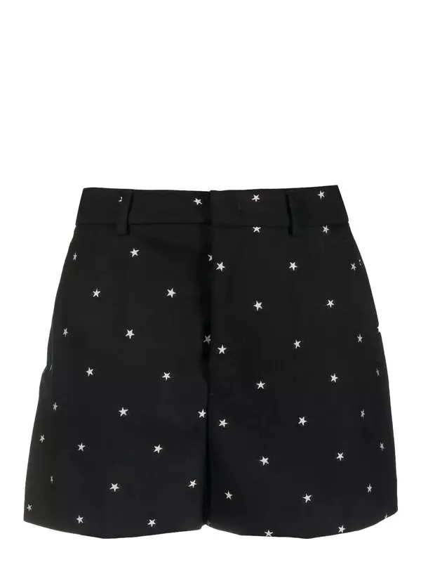 Red Valentino Star-print Thigh-length Shorts - Black