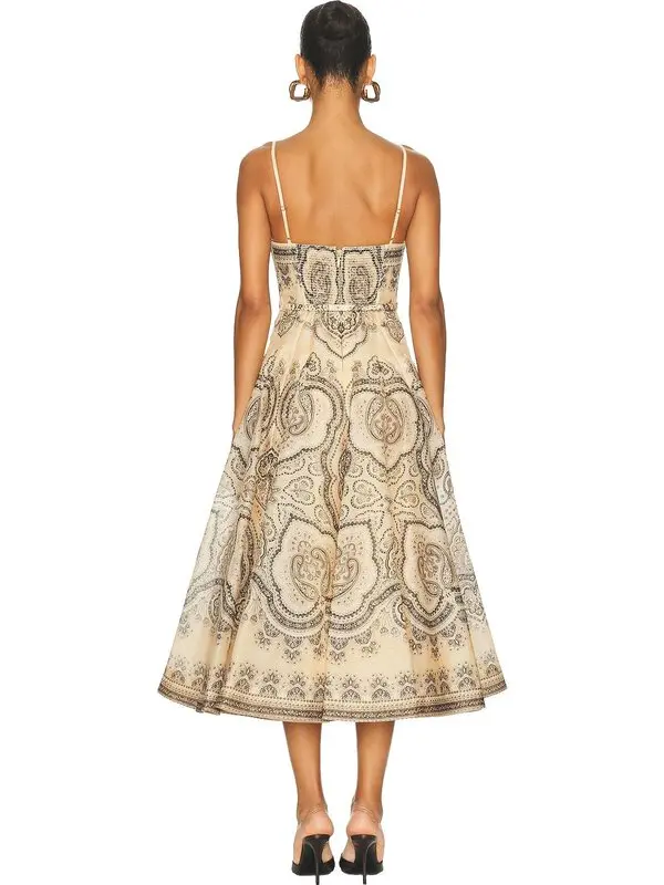 Zimmermann Luna Twist Mini Dress - Cream Perla Paisley