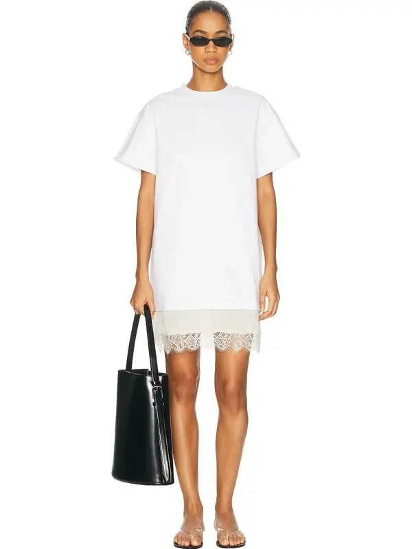 Staud Grier T-shirt Dress - Ivory
