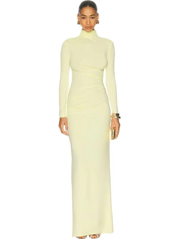 SEROYA Oona Maxi Dress - Pastel Yellow