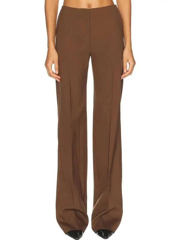 MUGLER Straight Leg Pant - Tobacco