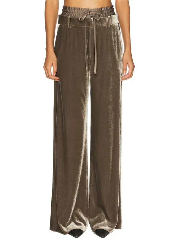 Monse Combo Double Waistband Trouser - Teak