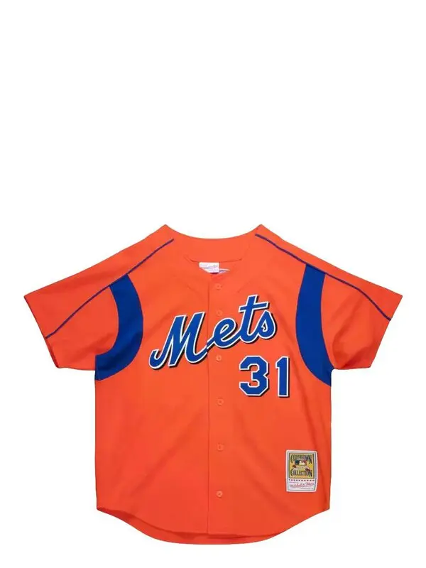 Mitchell & Ness Buttoned Short-sleeved Jersey - Orange