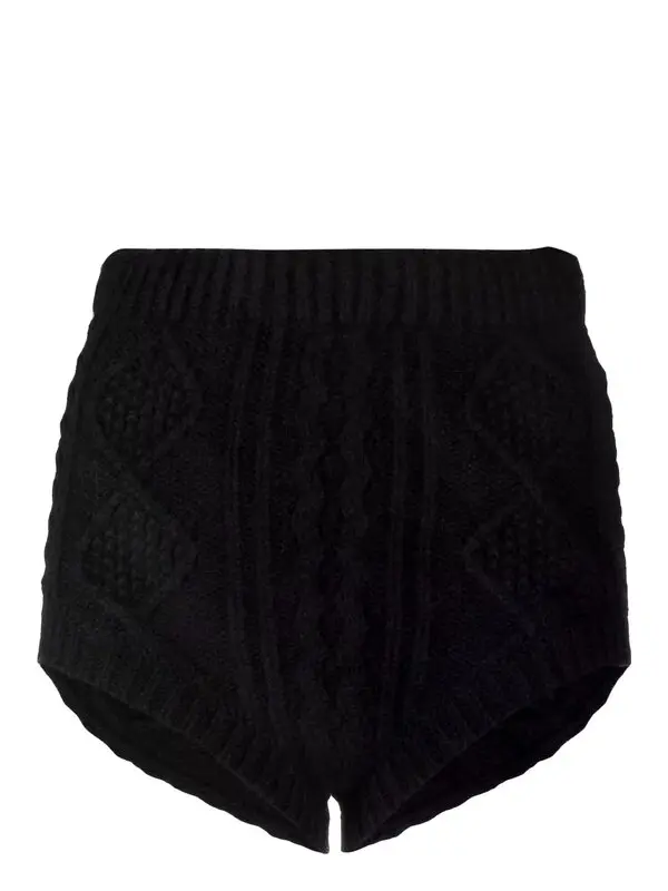 Red Valentino Cable-knit Shorts - Black