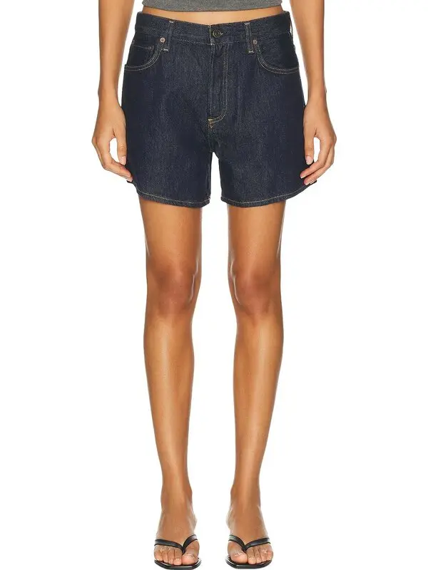 AGOLDE Leith Oversized Denim Shorts - Rinse