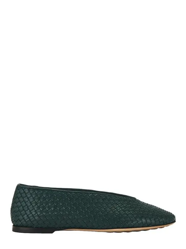 Bottega Veneta Rosa Ballet Flat - Emerald Green