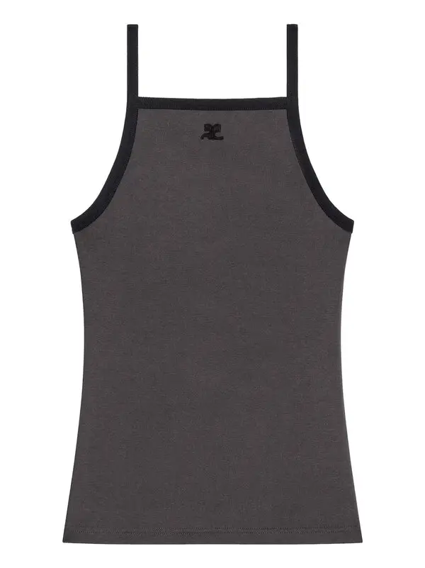 COURREGES Contrasting Tank - Charcoal