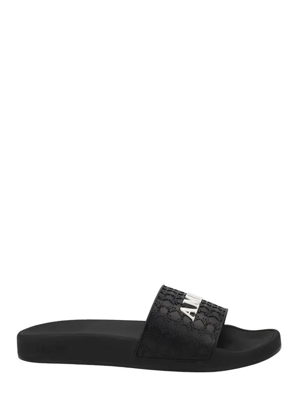 Amiri Slipper With Logo - Black