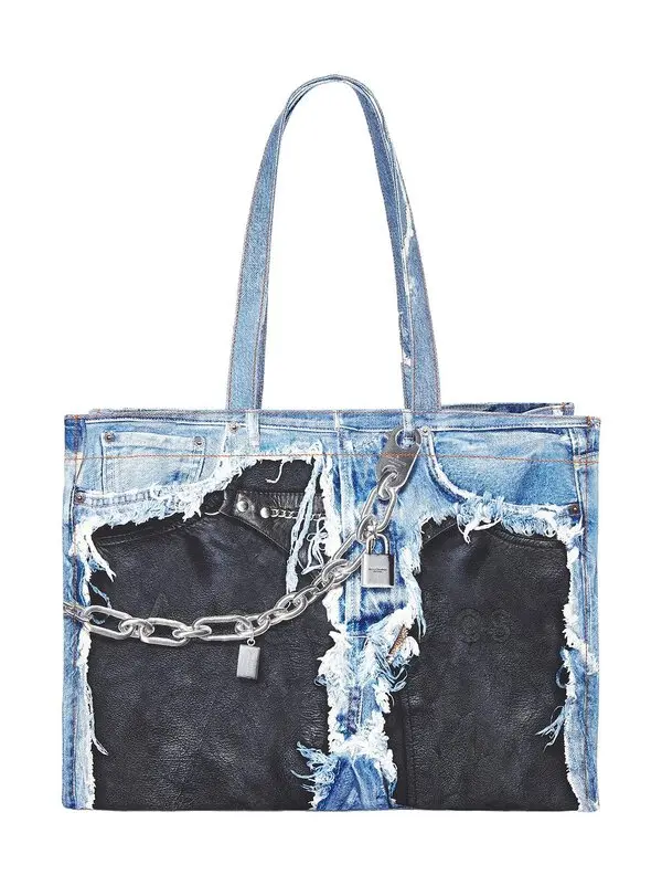 Acne Studios Logo Shopper Bag - Mid Blue